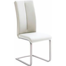 Freischwinger MCA furniture "Paulo 2", weiß, B:42cm H:104cm T:61cm, 100% Polyurethan, Stühle, Stuhl belastbar bis 120 kg