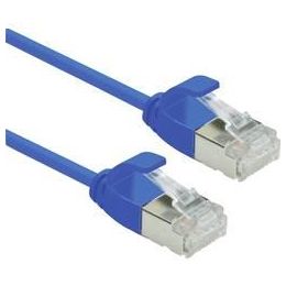 ROLINE U/FTP DataCenter Patchkabel Cat.6A (Class EA), LSOH, slim, blau, 5 m