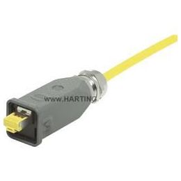 HARTING Han&reg; 3 A RJ45 10G Han&reg; 3 A RJ45 10 G Steckverbinder 09451151560 Stecker, gerade Pole: 8 Schwarz 1 St.