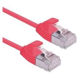 ROLINE U/FTP DataCenter Patchkabel Cat.6A (Class EA), LSOH, slim, rot, 0,15 m