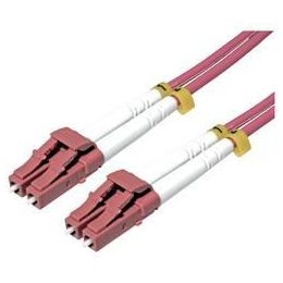 ROLINE LWL-Kabel 50/125&micro;m OM4, LC/LC, stahlarmiert, LSOH, violett, 5 m