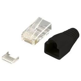 LogiLink MP0024 RJ45-Steckverbinder CAT 6, ungeschirmt MP0024 Stecker, gerade Pole: 8P8C Schwarz 100 St.