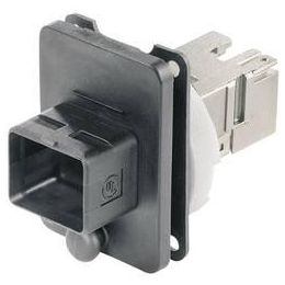 Teleg&auml;rtner 100007419 RJ45-Flanschset Variante 4 100007419 Kupplung, Einbau Pole: 8P8C Schwarz 1 St.