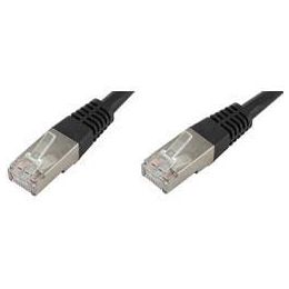 econ connect F6TP0,25SW RJ45 Netzwerkkabel, Patchkabel CAT 6 S/FTP 0.25 m Schwarz Paarschirm 1 St.