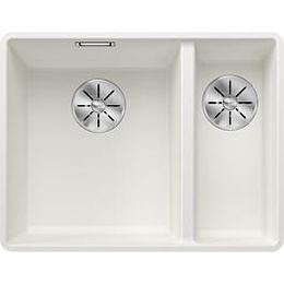 Blanco Subline 340/160-f Spüle 523571 55,2x42,7cm, PuraDur weiß, links, für Unterbau