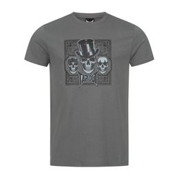 Tapout TShirt' Skull' Herren Gr&ouml;&szlig;e L grau / schwarz / wei&szlig;
