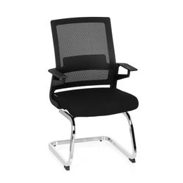 hjh OFFICE Freischwinger INVENTOR V Stoff / Netzstoff mit Armlehnen