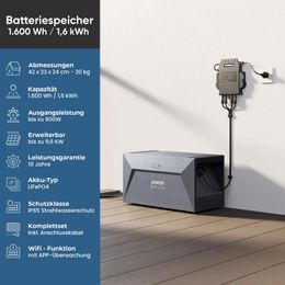 Anker SOLIX Solarbank E1600, 1.6kWh Akkukapazit&auml;t, IP65, LFP Akku, Plug&Play