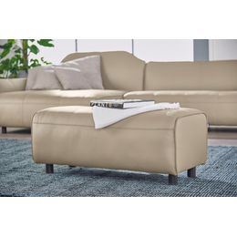 Hockerbank "CR.480", beige (beige 534, 20), B:100cm H:42cm T:51cm, NaturLEDER OSKAR (echtes Rindsleder), CREATION BY ROLF BENZ, Hocker, Polsterhocker