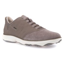 Slip-On Sneaker Geox, Herren, Gr. 40, grau (dove grau), Textil, Veloursleder, Schuhe, Slipper, Freizeitschuh mit Gummizug