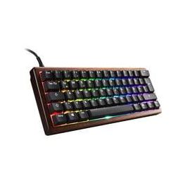 Sharkoon SKILLER SGK50 S4 Gen2 Wood PBT, Gaming-Tastatur holz/schwarz, DE-Layout, Gateron G Pro 3.0 Yellow