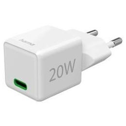 hama 00201980 Schnellladeger&auml;t, USB-C, Super-Mini-Charger, PD, 20 W, Wei&szlig;