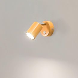 Luminex Wandstrahler Fun, gelb, 14 cm hoch, verstellbar, GU10
