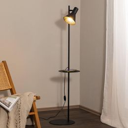 TK Lighting Stehleuchte Jump, schwarz, justierbar, Ablage