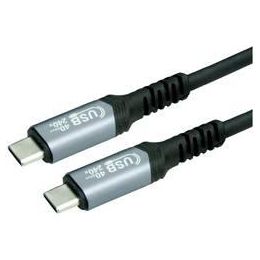 VALUE USB4 Gen3x2 Kabel, C&ndash;C, ST/ST, 8K UHD-2, 40Gbit/s, 240W, schwarz, 1 m
