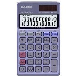 Casio SL-320TER+ Taschenrechner Blau Display (Stellen): 12 solarbetrieben, batteriebetrieben (B x H x T) 70 x 118.5 x 8 mm
