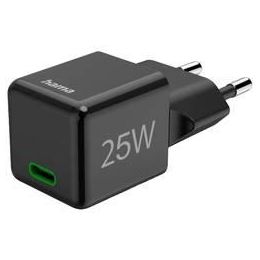 hama 00201985 Schnellladeger&auml;t, USB-C, Super-Mini-Charger, PD, 25 W, Schwarz