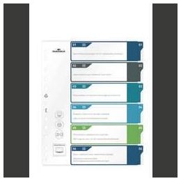 Durable 679427 Register DIN A4+ 1-6 Polypropylen Mehrfarbig 6 Registerbl&auml;tter 679427