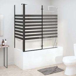 Duschabtrennung 120x68x130 cm Hartglas Gestreift