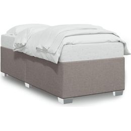 vidaXL Bettgestell ohne Matratze Taupe 90x200 cm Stoff