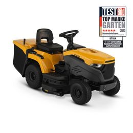 Rasentraktor STIGA GARDEN "Estate 598 W", gelb, B:102cm H:110cm L:181,4cm, Rasentraktoren, 586 cm³ Zweizylindermotor, Hydrostatgetriebe