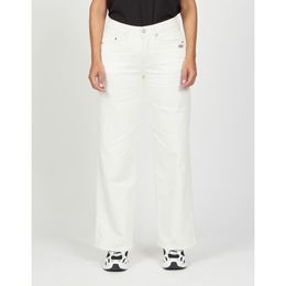 Gang Weite Jeans &raquo;Jeans Wide Fit 94CARLOTTA&laquo; white denim 32 - Normalgr&ouml;&szlig;en Normalgr&ouml;&szlig;en 32 5-Pocket Style mit Rei&szlig;verschluss und Knopf