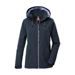 Killtec Outdoorjacke »Damen Regenjacke OOKS 1« Leichte, wasser- und winddichte Jacke, atmungsaktiv, abnehmbare Kapuze nachtblau 40 40 Winddichte...