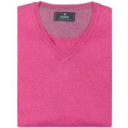 Ragman V-Ausschnitt-Pullover Magenta-428 48 48 Baumwolle-Kaschmir-Mix