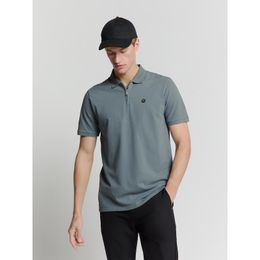 NO EXCESS T-Shirt »Piqué Poloshirt« rauchblau S S This short-sleeve polo shirt features a soft piqué