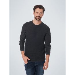 NO EXCESS Rundhalspullover »Pullover« schwarz M M Rundhalsausschnitt