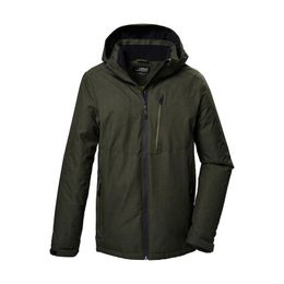 Killtec Funktionsjacke »KOW 7 MN JCKT« Wasser- und winddichte Outdoorjacke, atmungsaktiv, Melange Optik moosgrün L L Herren Funktionsjacke mit...