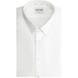 Calvin Klein Damen Businesshemd &raquo;XSLIM ESNTL POPLIN NOS STR SLD&laquo; Mit Rundhalsausschnitt wei&szlig; 43, N-Gr