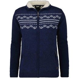 Ragman Collegejacke Marineblau 3XL5658 3XL5658 Warme Strickjacke