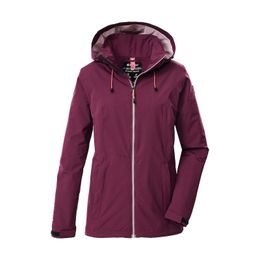Killtec Outdoorjacke »Damen Regenjacke OOKS 1« Leichte, wasser- und winddichte Jacke, atmungsaktiv, abnehmbare Kapuze lila 40 40 Damen...