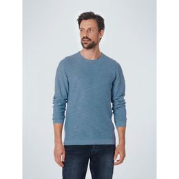 NO EXCESS Rundhalspullover »Pullover« blau XL XL Rundhalsausschnitt