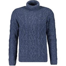 Ragman Rollkragenpullover Blau-Melange-172 52 52 Pullover