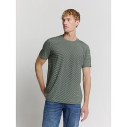 NO EXCESS T-Shirt »Gestreiftes Crewneck t-shirt« dunkelgrau M M Crewneck T-shirt with fine all-over stripes for a