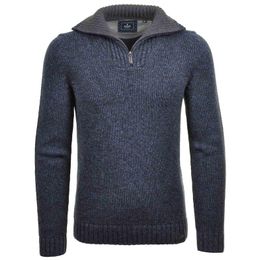 Ragman Longpullover Dunkelblau-grau mouliniert-170 XLT XLT Feinste Baumwolle