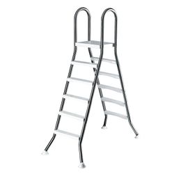 Poolleiter Clear Pool, silber (silberfarben), H:150cm, Edelstahl, Leitern