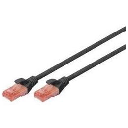 Digitus DK-1617-010/BL RJ45 Netzwerkkabel, Patchkabel CAT 6 U/UTP 1.00 m Schwarz Halogenfrei, Ungeschirmt 1 St.