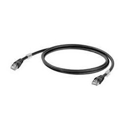 Weidm&uuml;ller 1251610010 RJ45 Netzwerkkabel, Patchkabel CAT 6a S/FTP 1.00 m Schwarz UL-zertifiziert 1 St.