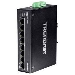 TRENDnet TI-PG80 - Switch - unmanaged - 8 x 100/1000/10000 - an DIN-Schiene montierbar, wandmontierbar - PoE+ (200 W)