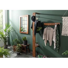 Garderobe Sheesham 36x32x200 walnuss gewachst TORONTO #243