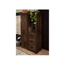 Kleiderschrank Mango 100x45x175 braun lackiert RAILWAY #414