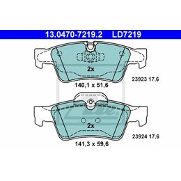 ATE Bremsensatz-Hinterachse Standard Disc / Ceramic IJZJSGKP56 Bremsensatz, Scheibenbremse hinten rechts links bel&uuml;ftet 330mm f&uuml;r MERCEDES-BENZ 164540