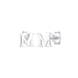 Elli Ohrringe Buchstabe, Buchstabe - M Damen Größe One Size silber