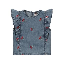 Only Mini Blusentop 'KMGDandy' M&auml;dchen Gr&ouml;&szlig;e 128 blue denim / hellgr&uuml;n / kirschrot / wei&szlig;