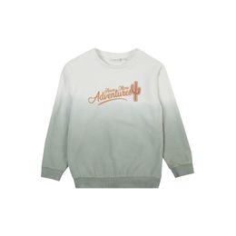 name it Sweatshirt 'NMMHAKKI' Jungen Gr&ouml;&szlig;e 122/128 grau / orange / wei&szlig;