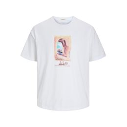 Jack & Jones Plus Jack & Jones Plus T-Shirt Herren Gr&ouml;&szlig;e XXXL brombeer / pastellorange / wei&szlig;