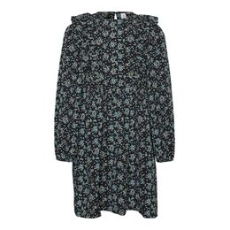 Vero Moda Girl Kleid 'FLORALY' M&auml;dchen Gr&ouml;&szlig;e 116 t&uuml;rkis / schwarz